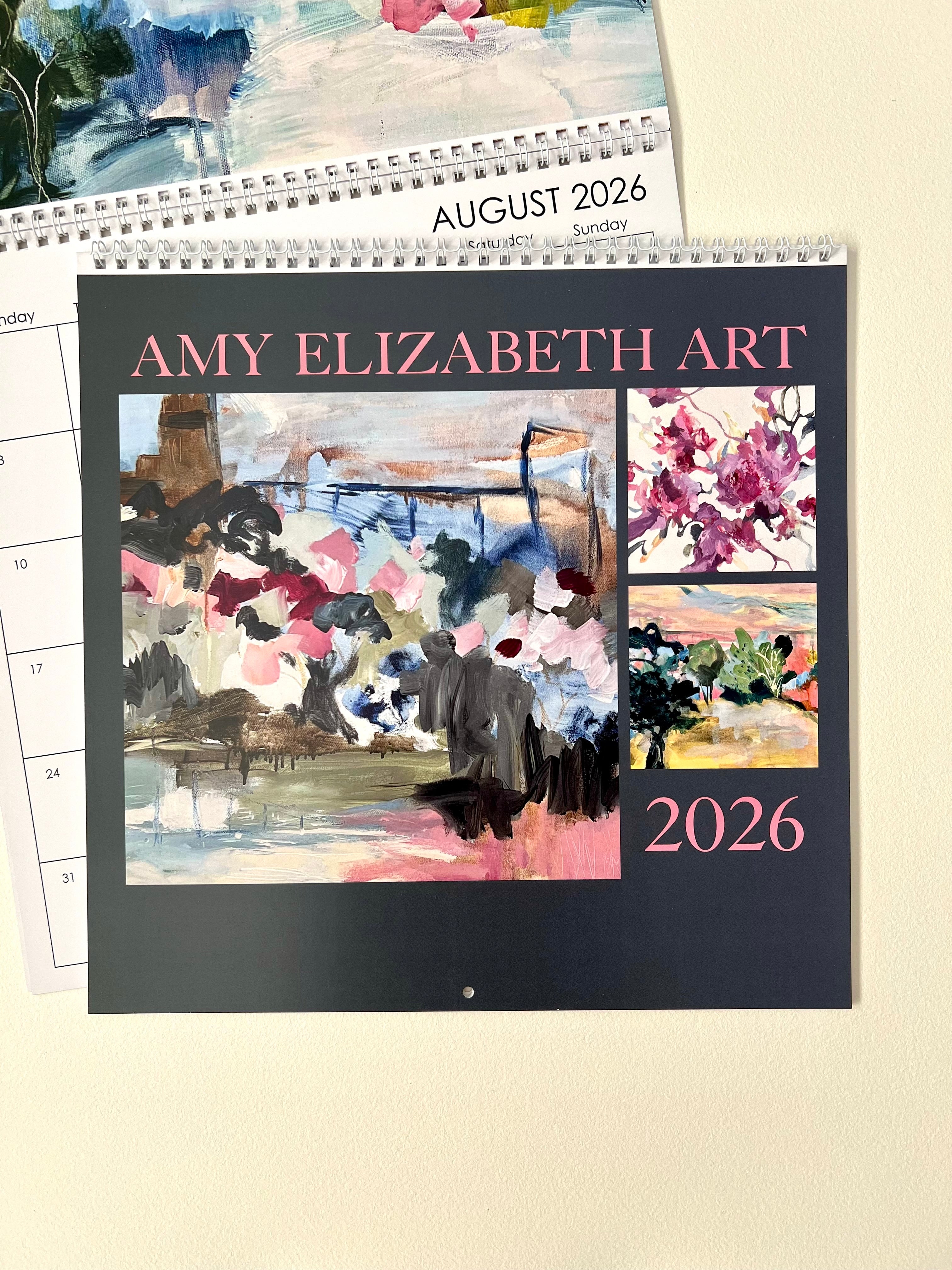 Large 2026 Wall Calendar (30x30cm) – Amy Elizabeth Art